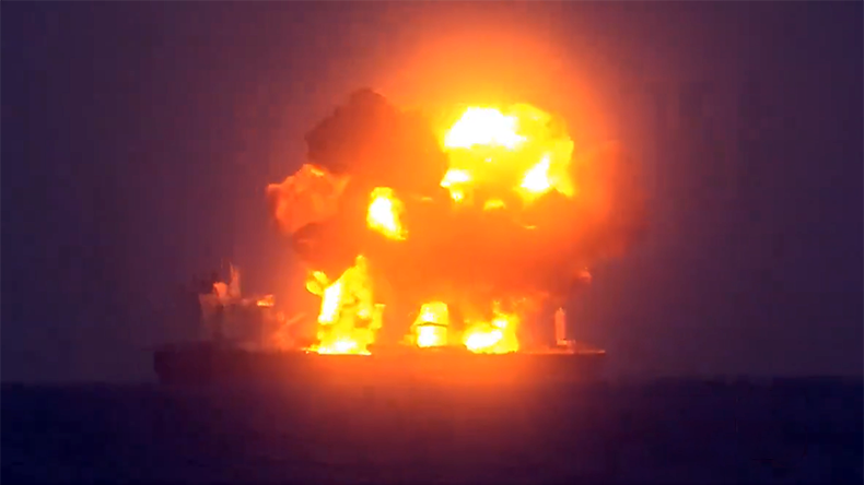 Houthis set fire to Delta Tankers suezmax adrift in Red Sea :: Lloyd's List
